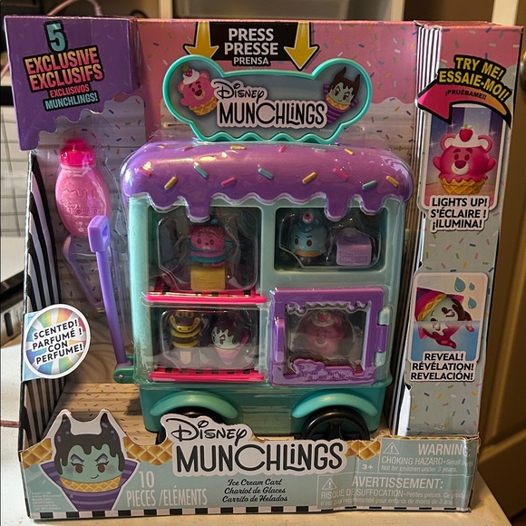 Disney | Toys | Disney Munchlings Ice Cream Cart Playset Purple And ...